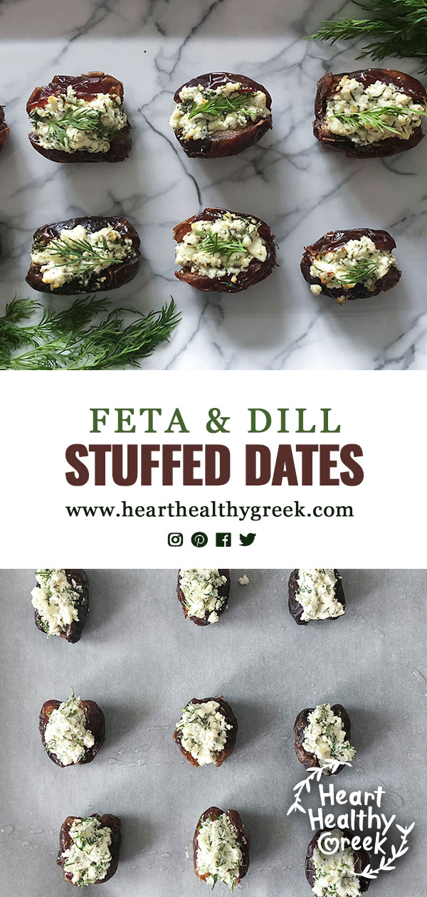 Feta Stuffed Dates - Heart Healthy Greek