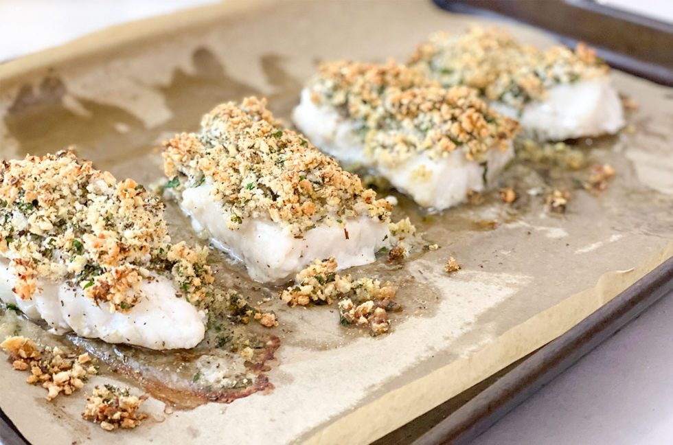 Greek Panko Crusted Cod - Heart Healthy Greek