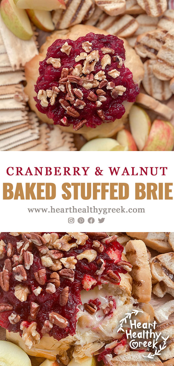 Baked Stuffed Brie - Heart Healthy Greek
